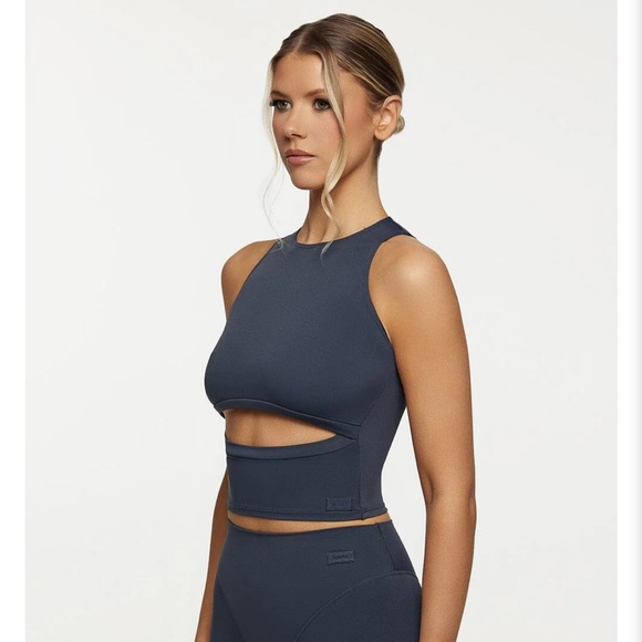 Nama | Tops | Body Butter Cutout Tank Top Washed Navy Nama | Poshmark